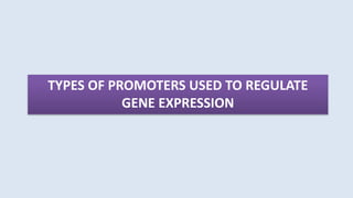 Isolation of promoters and other regularly elements | PPTX
