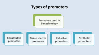 Isolation of promoters and other regularly elements | PPTX