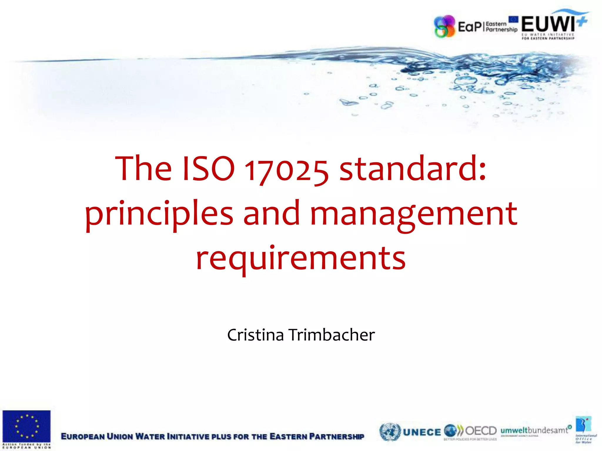 The ISO 17025 standard: principles and management requirements | PDF