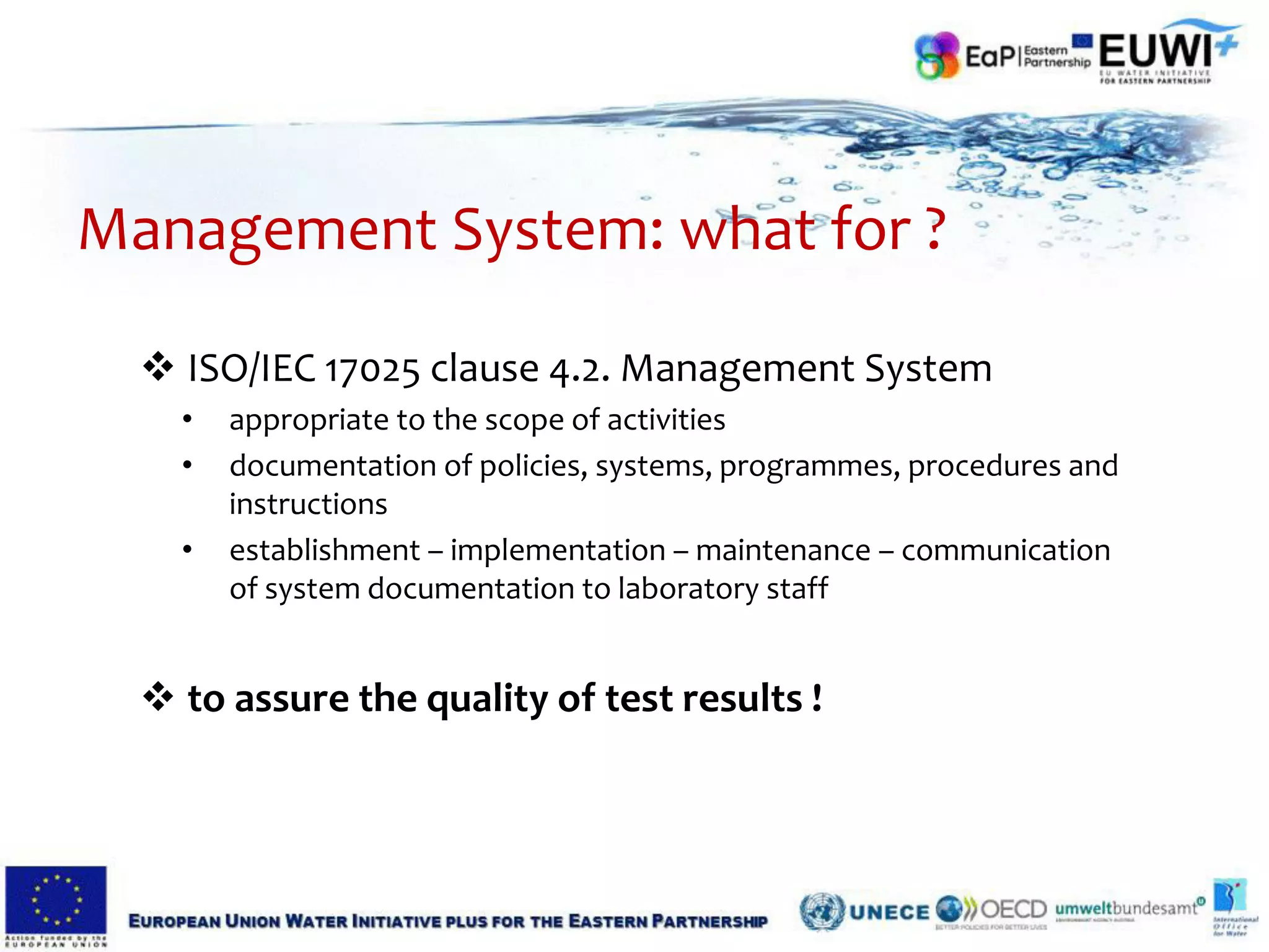 The ISO 17025 standard: principles and management requirements | PDF