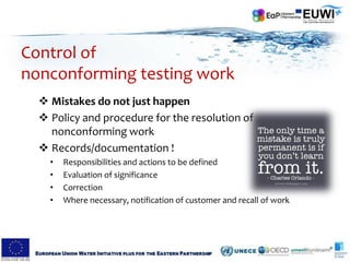 The ISO 17025 standard: principles and management requirements | PDF