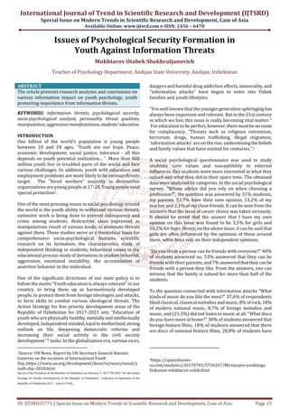 Issues of Psychological Security Formation in Youth Against Information ...