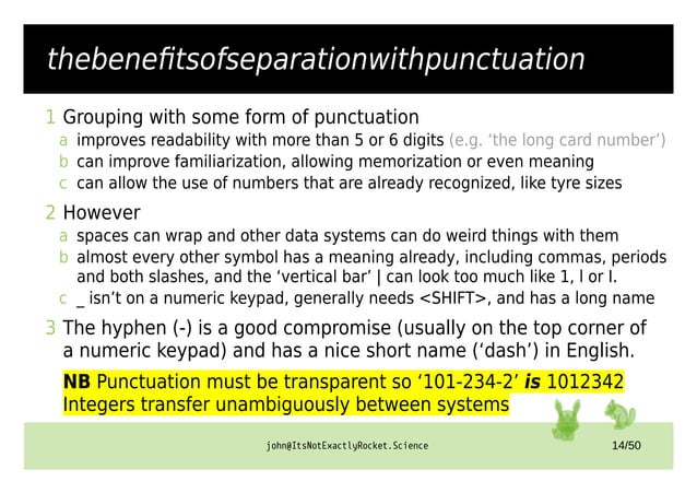Part Numbering and ID codes: general considerations and check digits | PDF