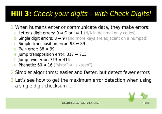 Part Numbering and ID codes: general considerations and check digits | PDF