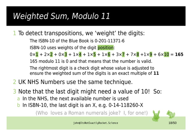 Part Numbering and ID codes: general considerations and check digits | PDF