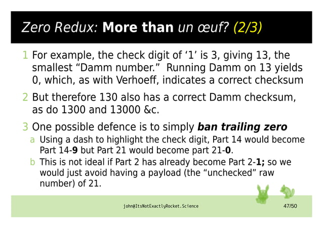 Part Numbering and ID codes: general considerations and check digits | PDF