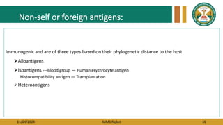 ANTIGEN- SECTION IMMUNOLOGY DEPARTMENT OF MICROBIOLOGY | PPT