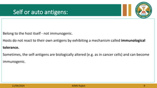 ANTIGEN- SECTION IMMUNOLOGY DEPARTMENT OF MICROBIOLOGY | PPT