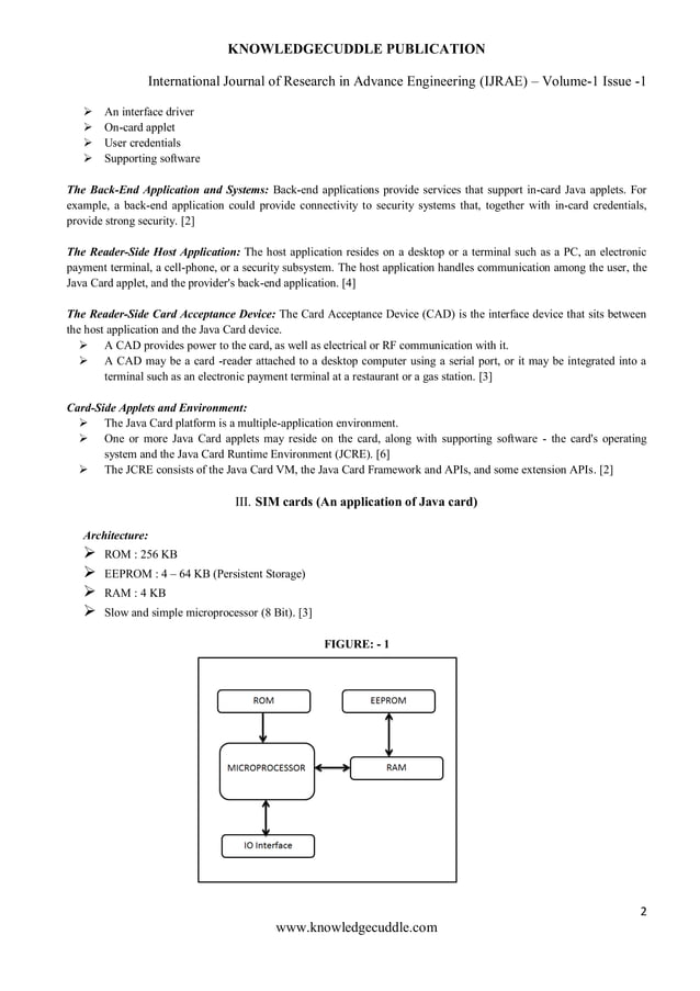 Study of Java Card and its Application | PDF