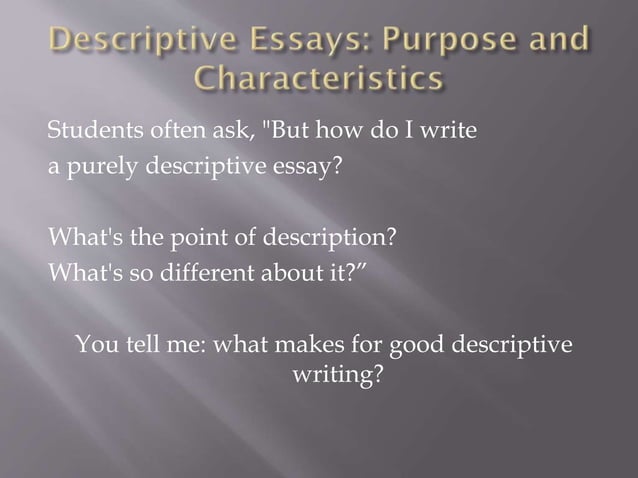 Descriptive writing | PPT