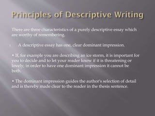 Descriptive writing | PPT