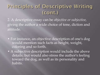 Descriptive writing | PPT