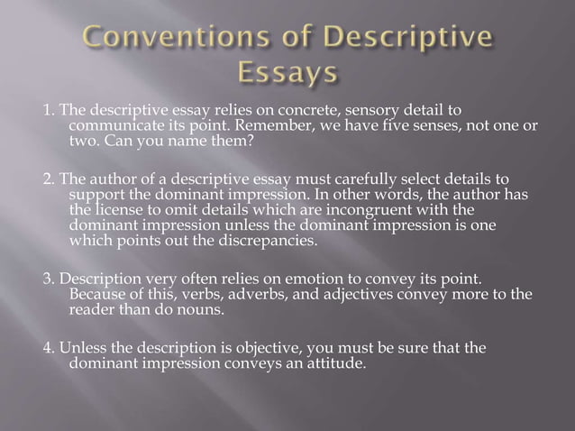 Descriptive writing | PPT