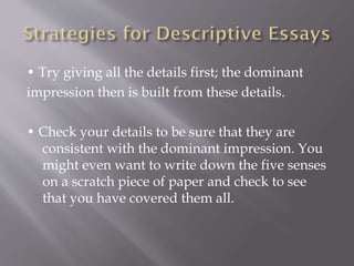 Descriptive writing | PPTX