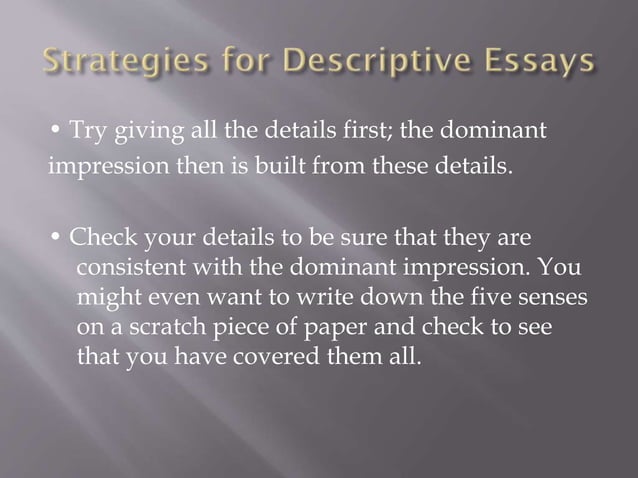 Descriptive writing | PPT