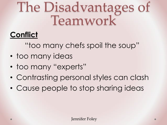 disadvantages of teamworking | PPT