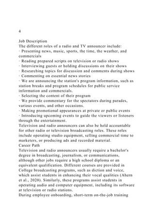 4Job DescriptionThe different roles of a radio and TV announ.docx