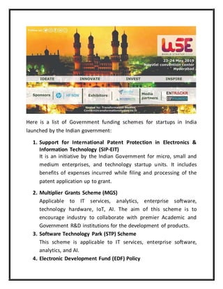 Government Funding for Startups in India | DOCX