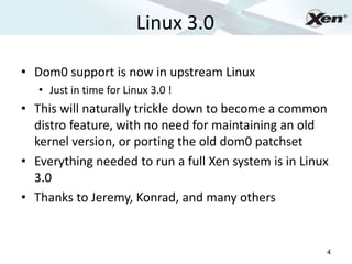 Xen Hypervisor Update 2011 | PPT