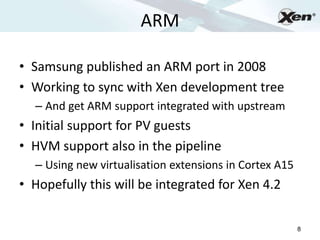 Xen Hypervisor Update 2011 | PPT