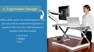 4 Key Points To Remember Before Buying Office Tables | PDF