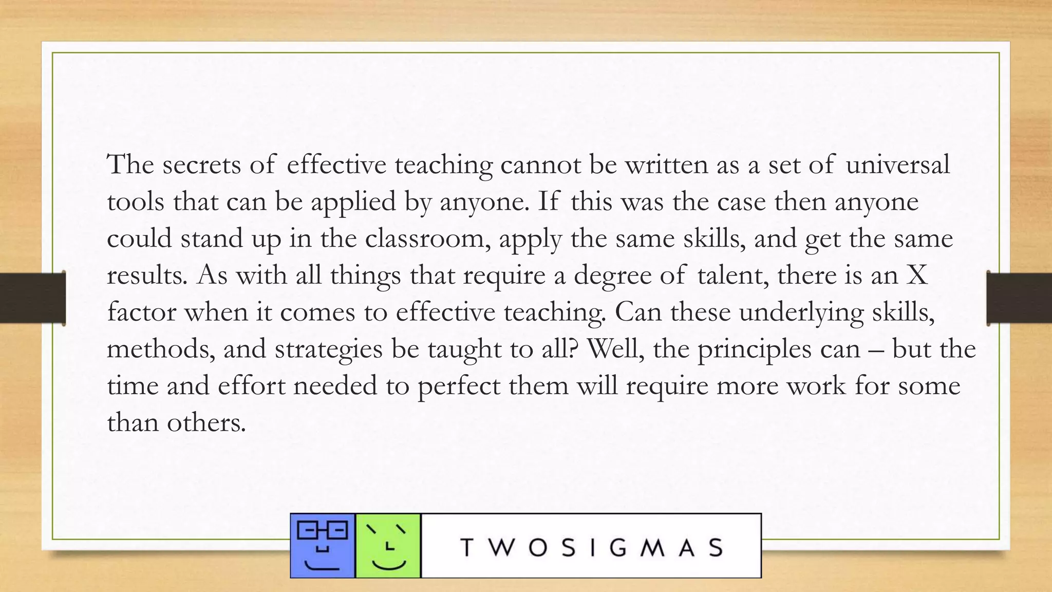 4 key principles of effective teaching | PPTX