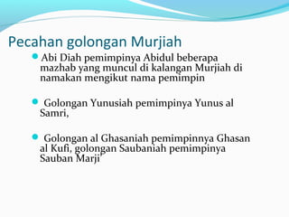 khawarij , murjiah , qadariah, muktazillah, aswj degree sem 1 | PPT