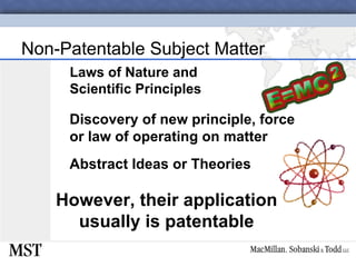 04-Patentable Subject Matter 35 USC §101 | PPT