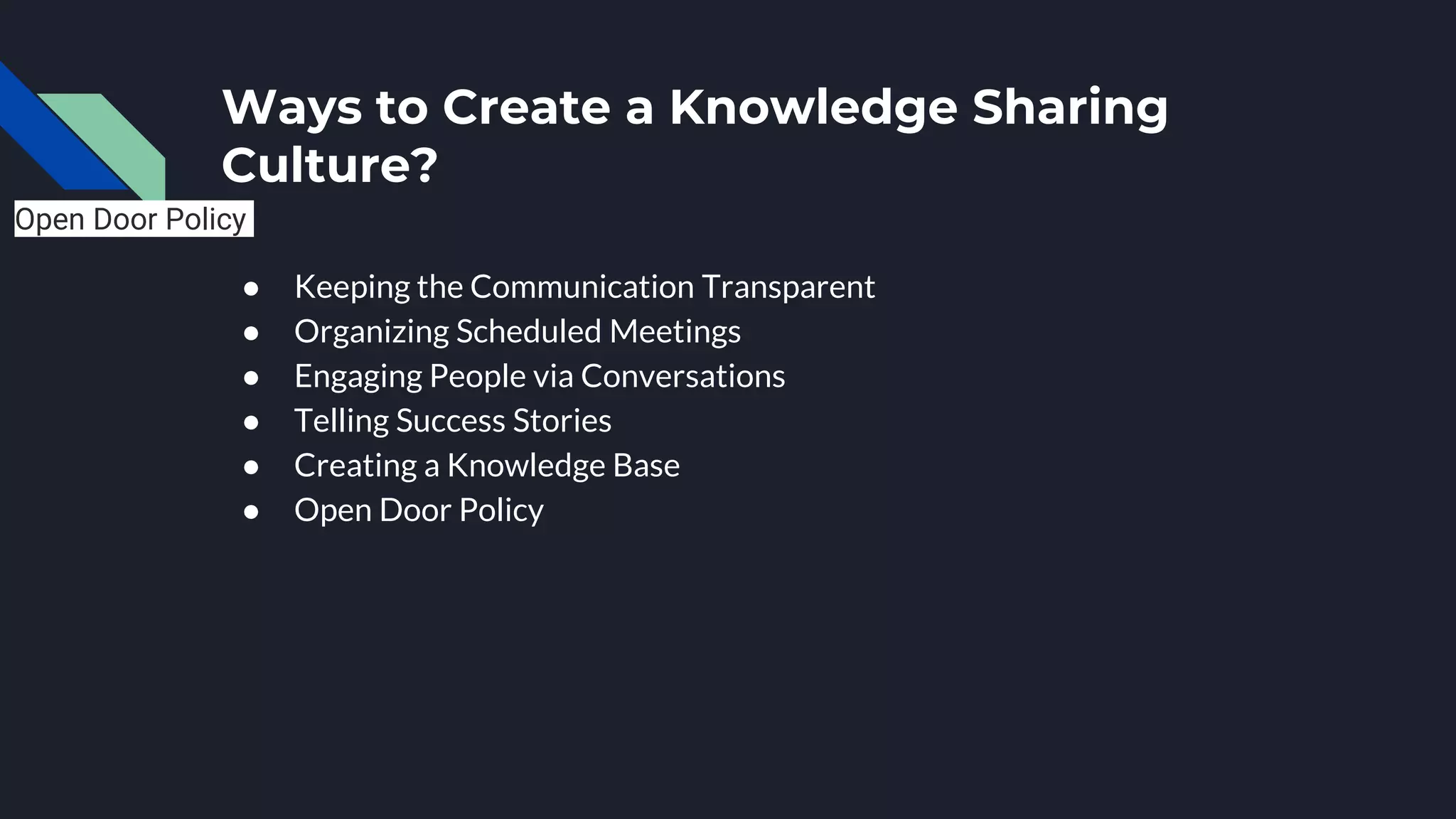 Eway Tech Talk #0 Knowledge Sharing | PPT