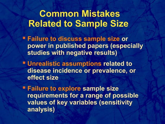 Sample size and power | PPT