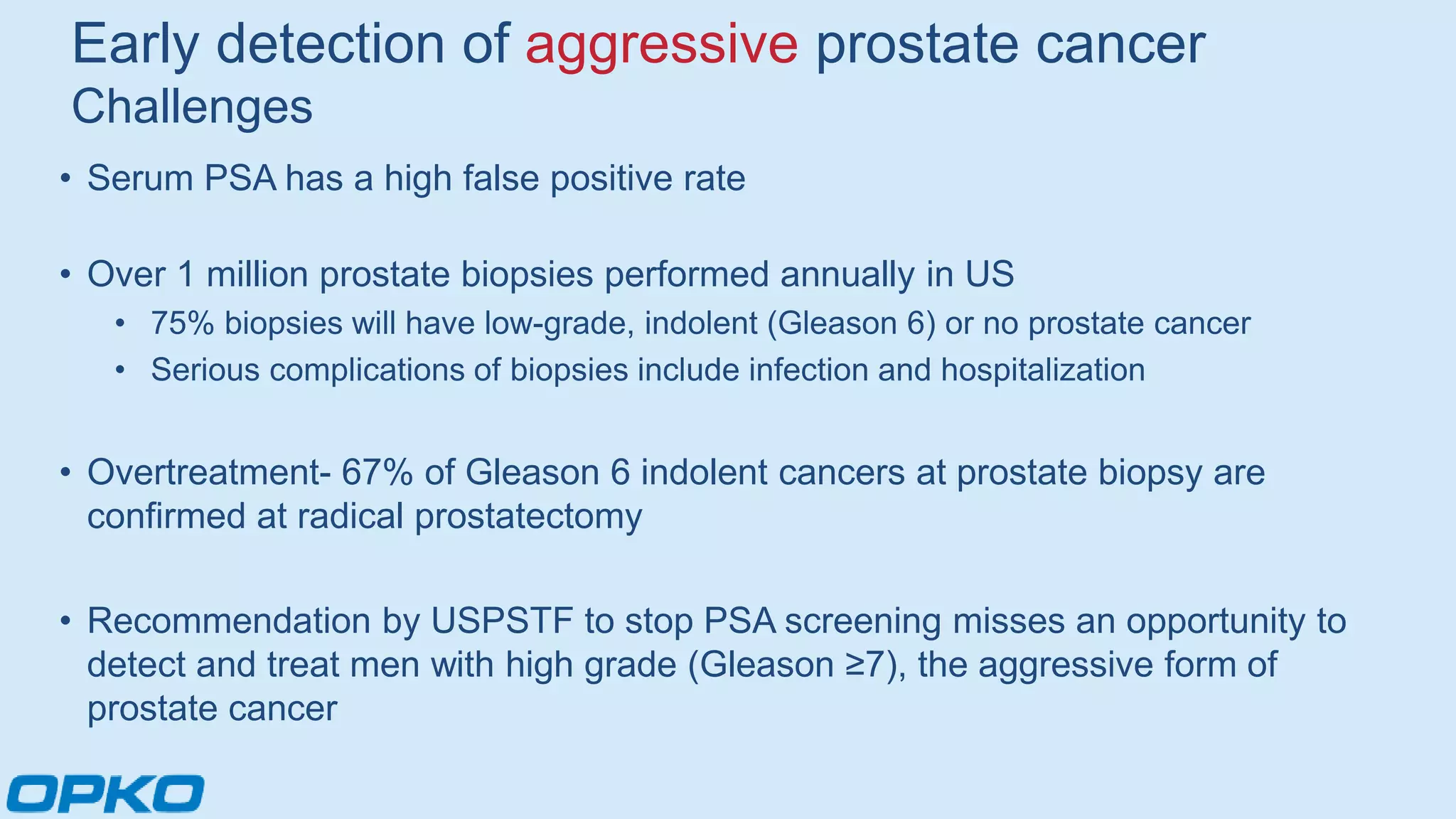 The 4Kscore® blood test for risk of aggressive prostate cancer | PPTX
