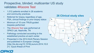 The 4Kscore® blood test for risk of aggressive prostate cancer | PPTX