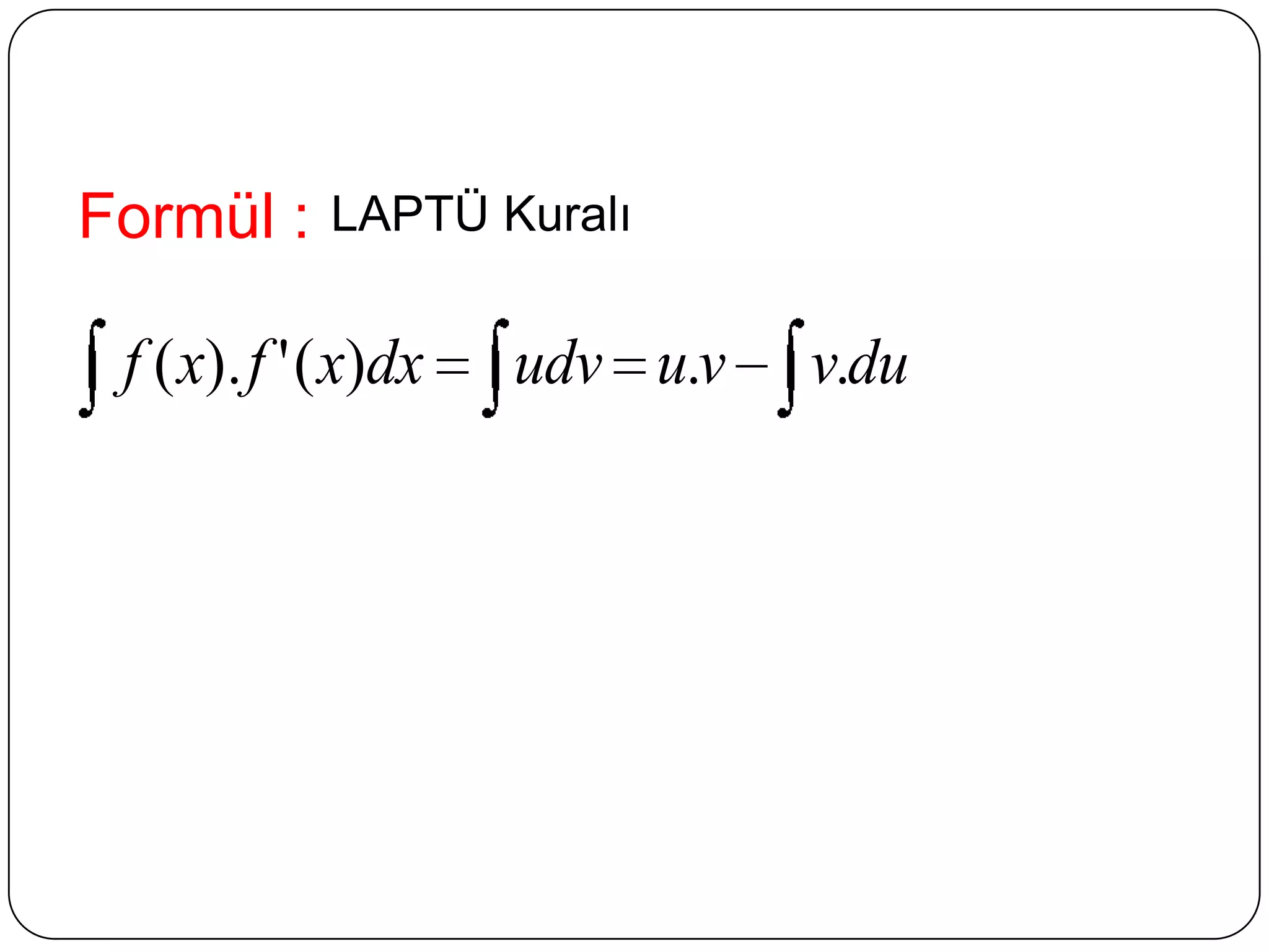 4 kısmi i̇ntegral | PPTX