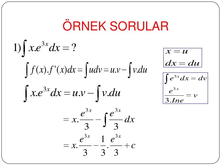 4 kısmi i̇ntegral