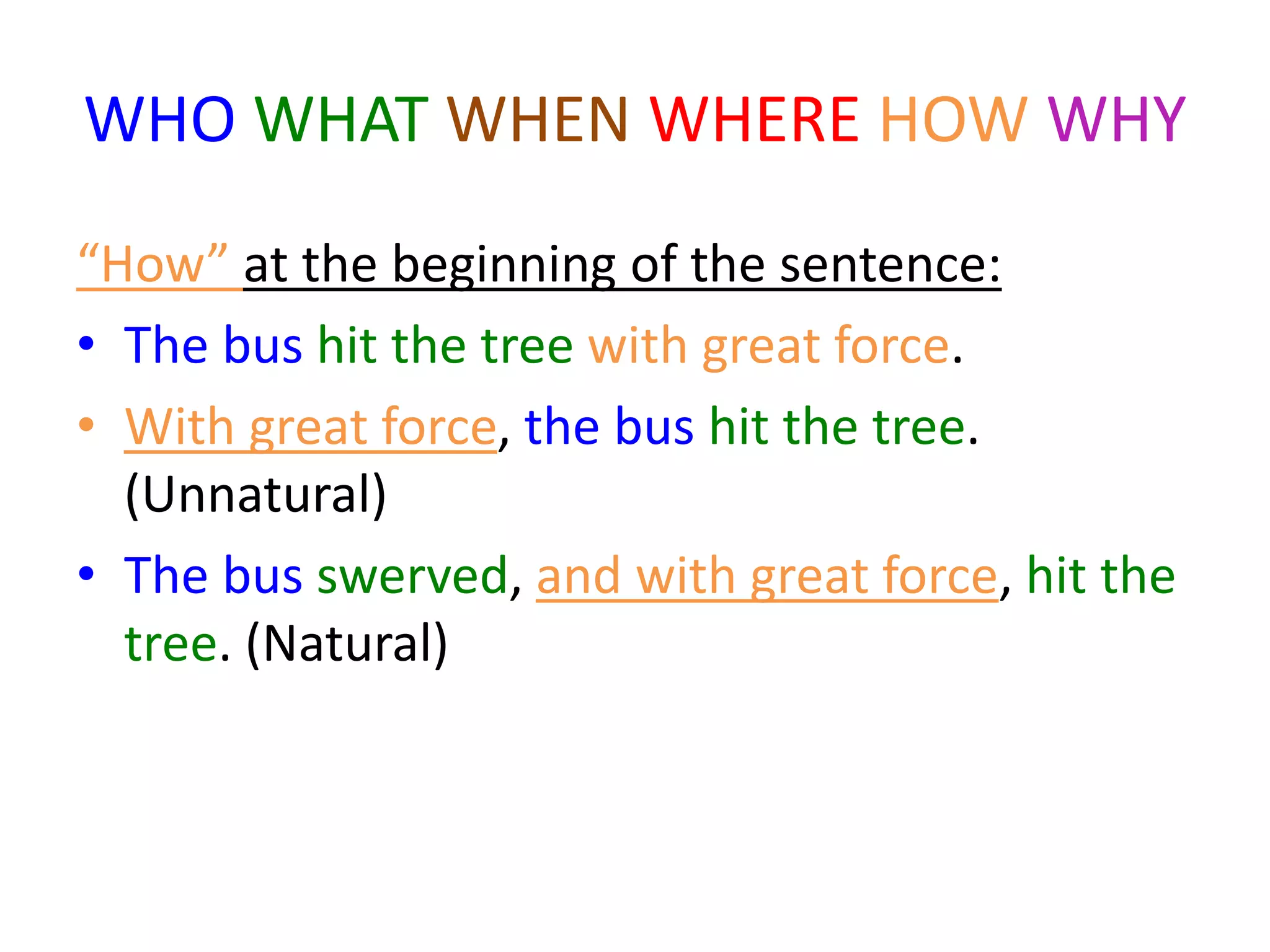 Lesson 2 - sentence structure - 20140428 | PPT