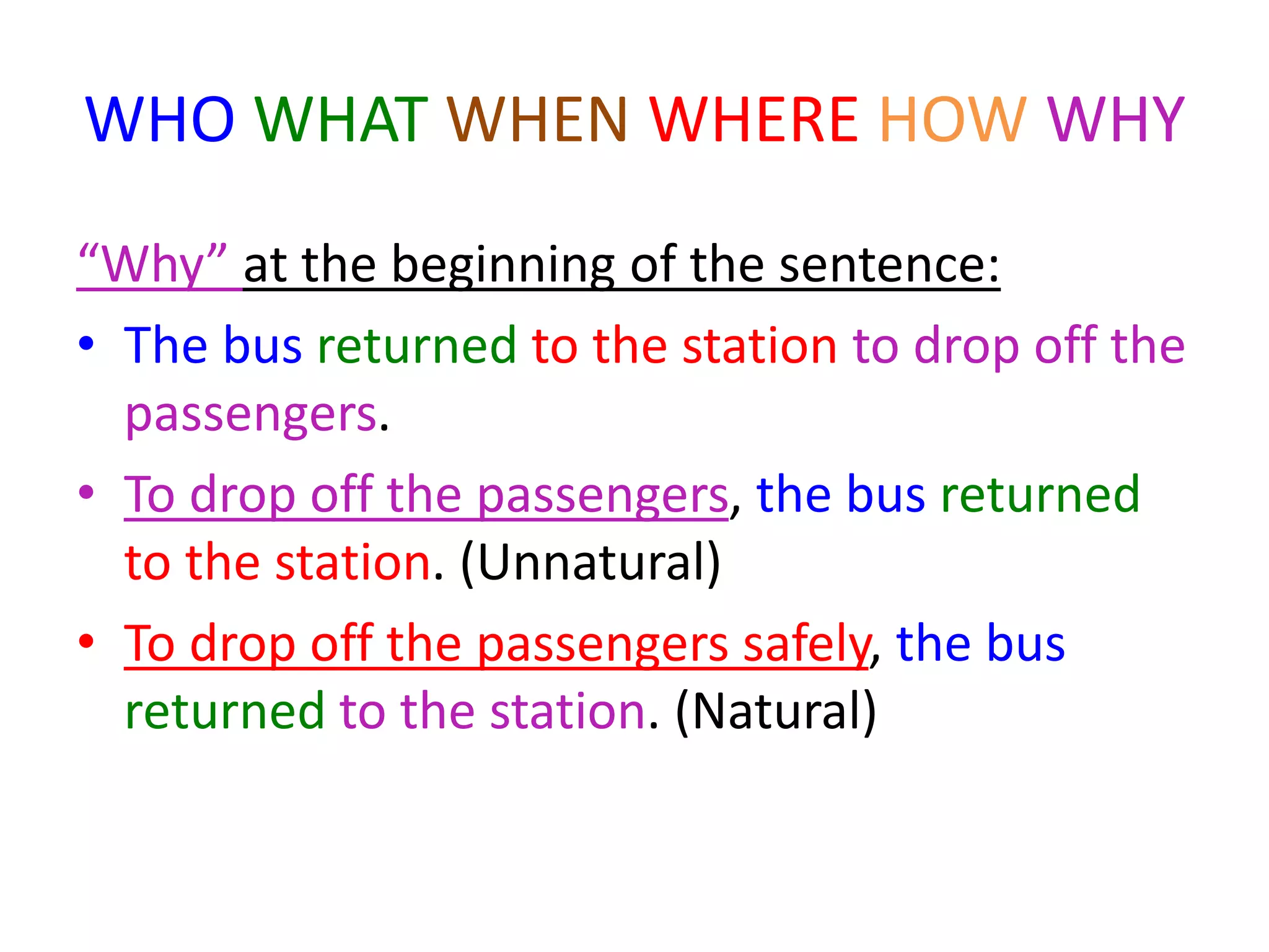 Lesson 2 - sentence structure - 20140428 | PPT