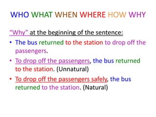 Lesson 2 - sentence structure - 20140428 | PPT | Free Download