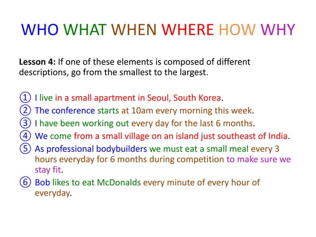 Lesson 2 - sentence structure - 20140428 | PPT
