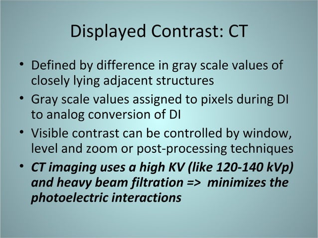 Image Contrast, Noise, Resolution | PDF