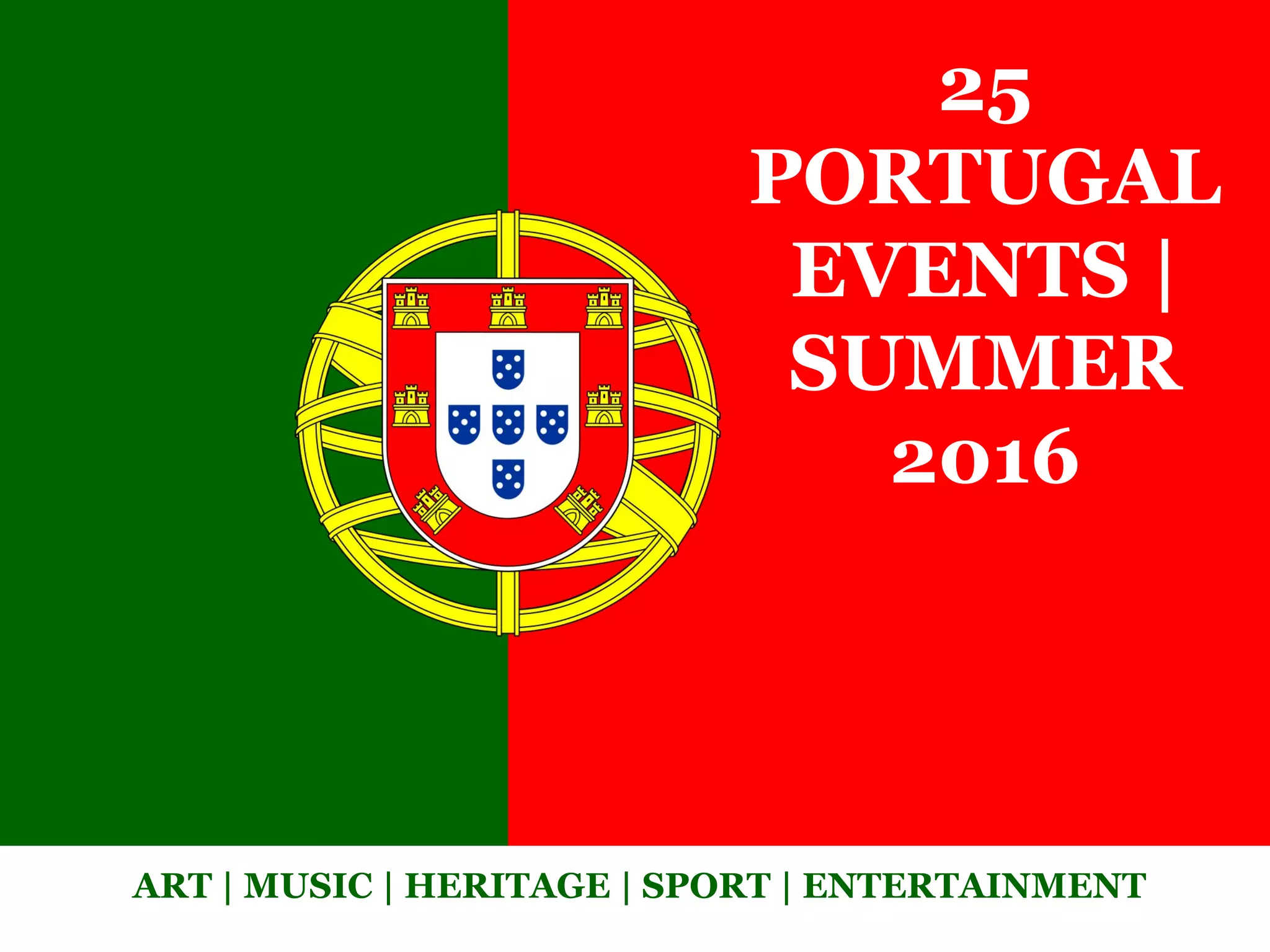 25 Portugal Events | Summer 2016 | PPT