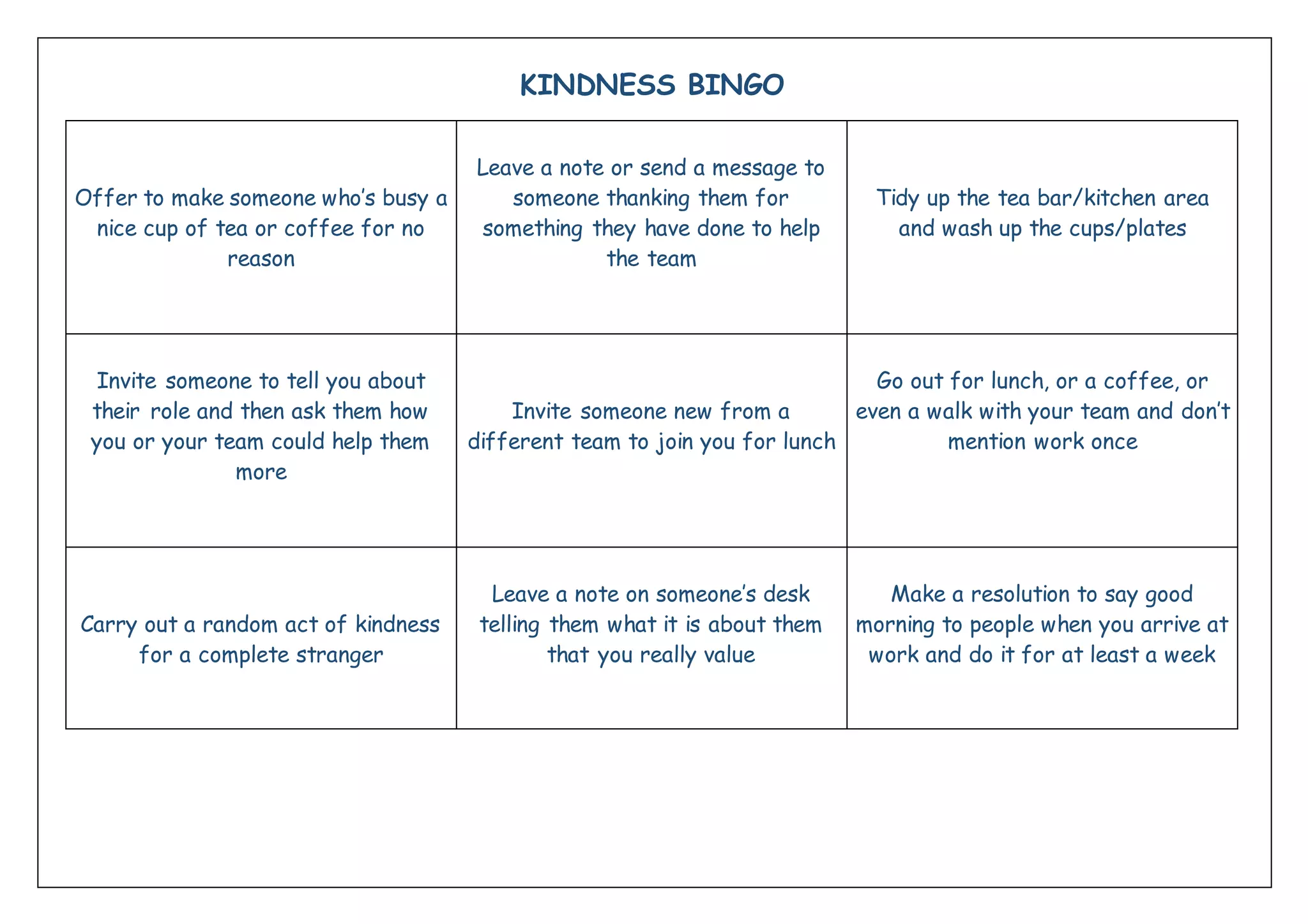 Kindness Bingo | PPT
