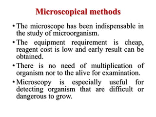 4. Laboratory methods for identification of microorganisms ...