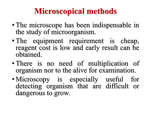 4. Laboratory methods for identification of microorganisms ...