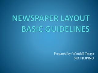 Newspaper Layout and Basic Guidelines | PPTX | Desktop Publishing ...