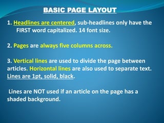 Newspaper Layout and Basic Guidelines | PPTX