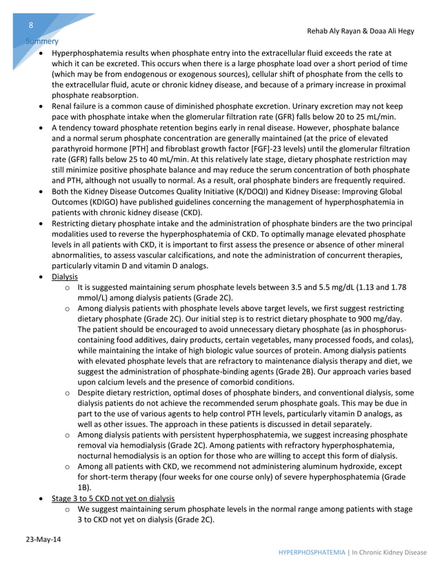 Hyperphosphatemia in CKD | PDF