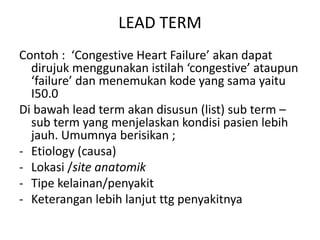 (4) lead term & tata cara koding icd 10 | PPTX