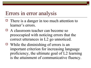 4 learner error analysis | PPT