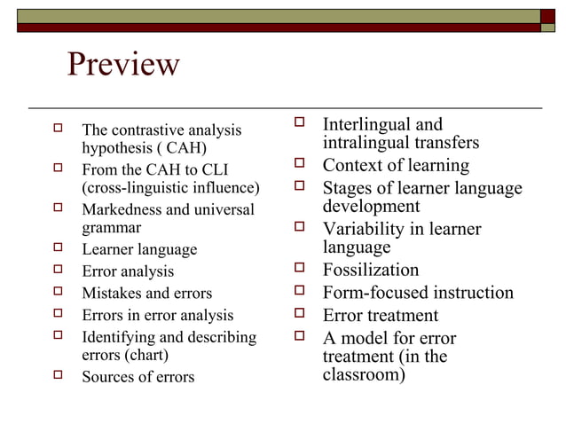 4 learner error analysis | PPT