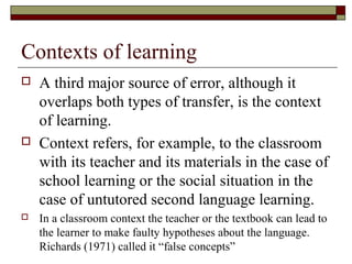 4 learner error analysis | PPT